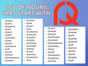 Nouns That Start With Q in English | Best List of Q Nouns