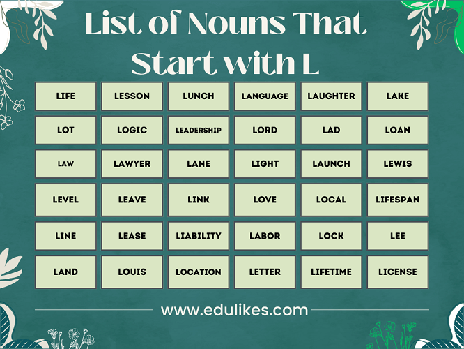 Nouns That Start With L